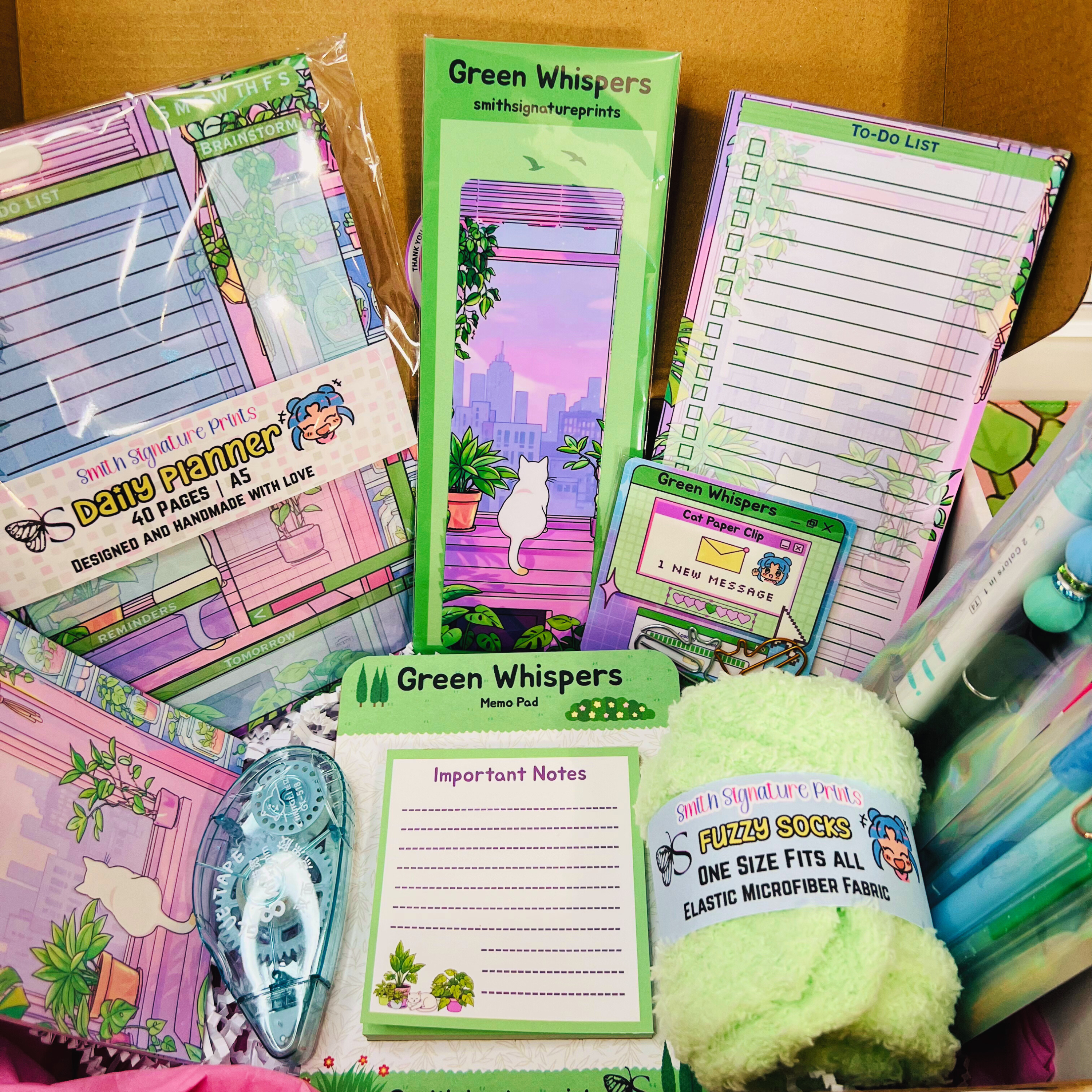 Green Whispers Aesthetic Stationery Box – Smith Signature Prints